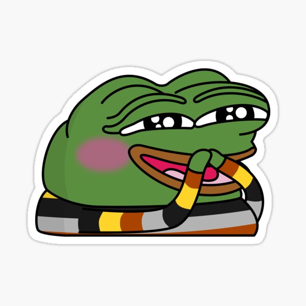 Pegatina «Laughing Peepo con camisa de manga larga de colores» de Zinex ...