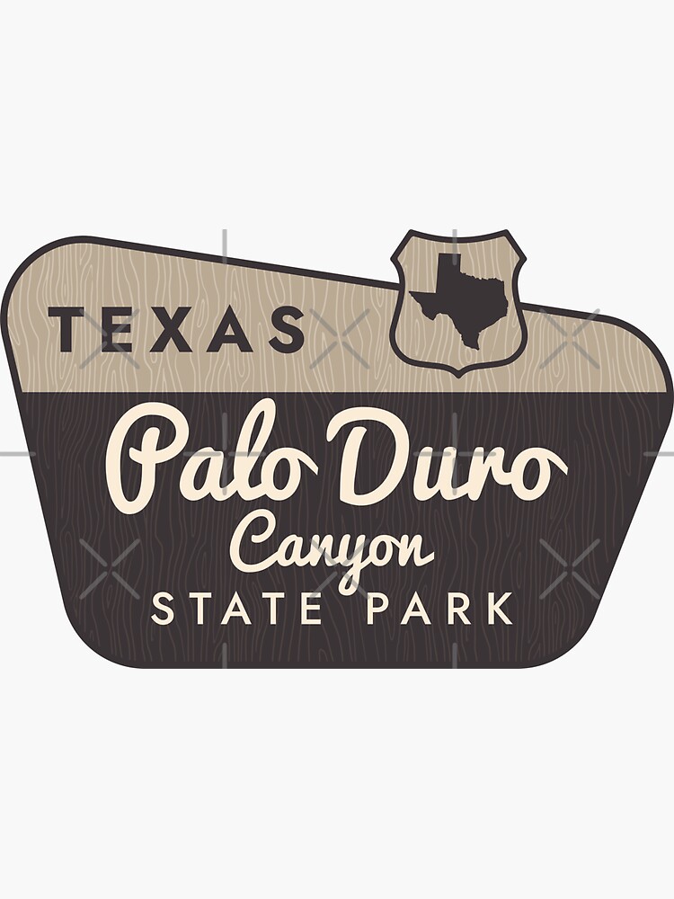 "Palo Duro Canyon State Park Texas Vintage Welcome Sign" Sticker for ...