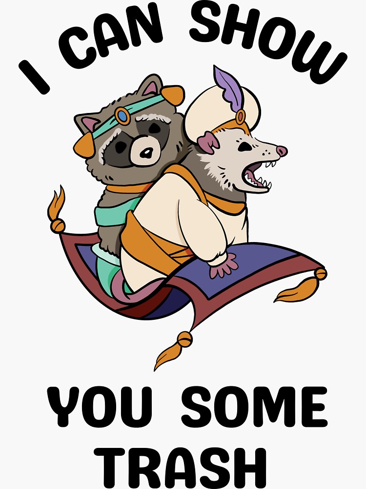 "Trash Pals" Sticker for Sale by kenzy1243 | Redbubble