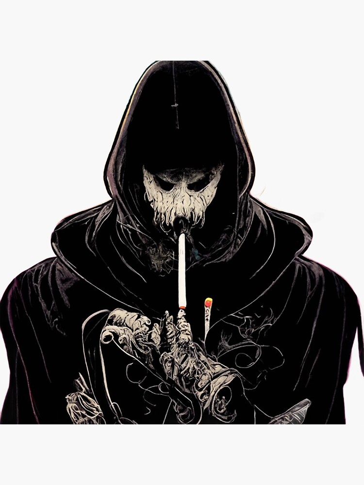 "Psychedelic cartoon Grimm reaper" Sticker for Sale by AmazinfArt ...