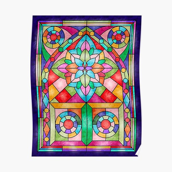 "Stained Glass Window" Poster for Sale by DoraDeme | Redbubble