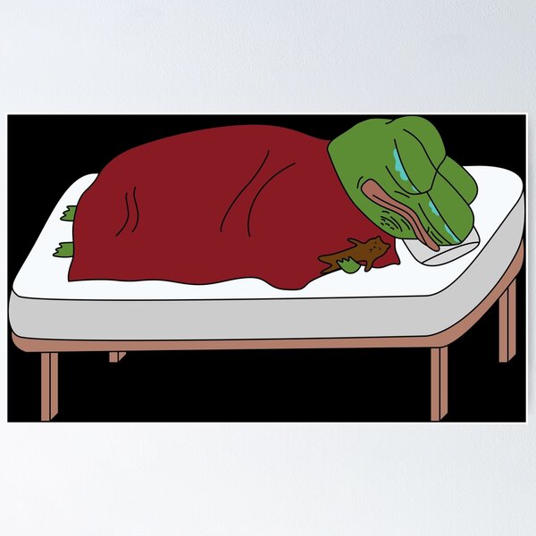 "Crying Peepo in bed" Poster by Zinex | Redbubble