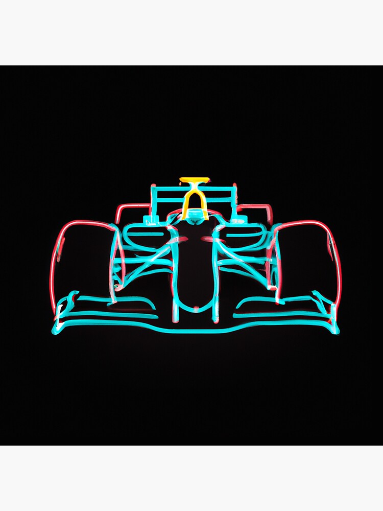 "A Neon Formula 1 Car" Sticker for Sale by YalcinPub | Redbubble