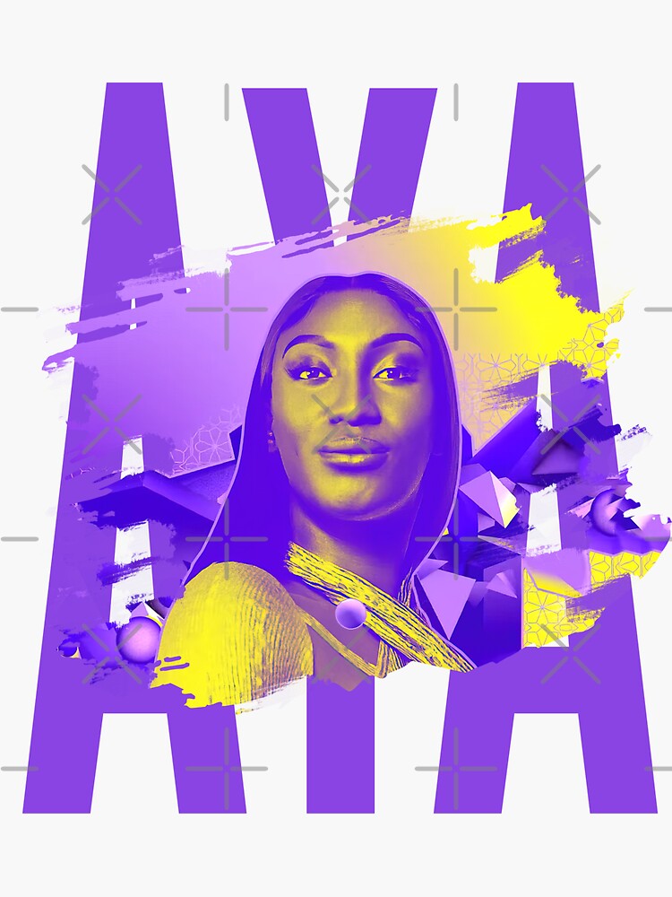 "Aya Nakamura Photo With Text Purple" Sticker for Sale by TheSouthWind ...