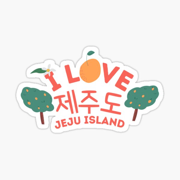 "I Love Jeju - Tourism Jeju Island " Sticker for Sale by TheShirtJob ...