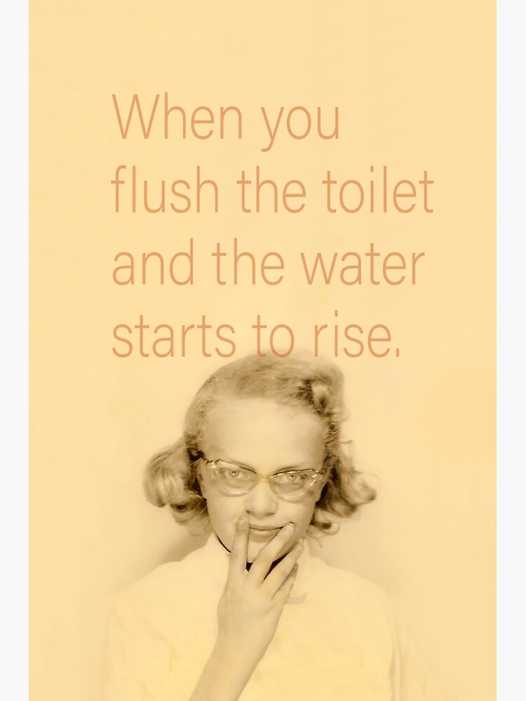 When You Flush The Toilet And The Water Starts To Rise Poster For