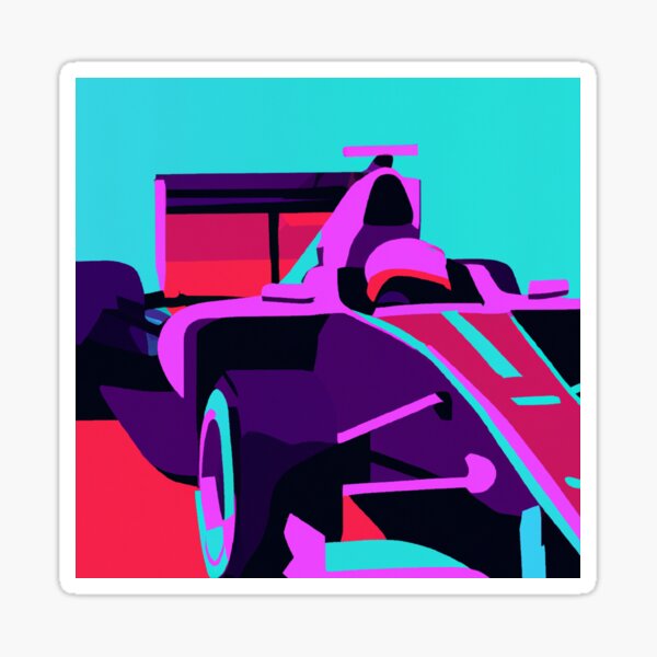 "Synthwave Formula 1 Car" Sticker for Sale by YalcinPub | Redbubble
