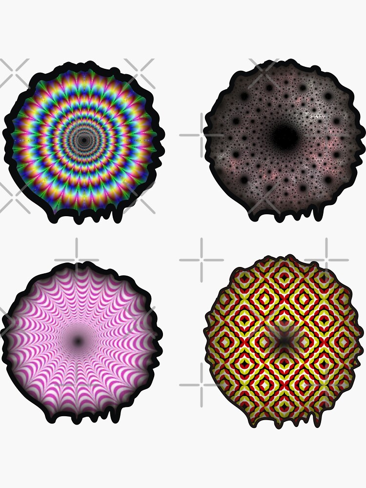 "Fractal multicolor stain drop optart pack 03 " Sticker for Sale by ...