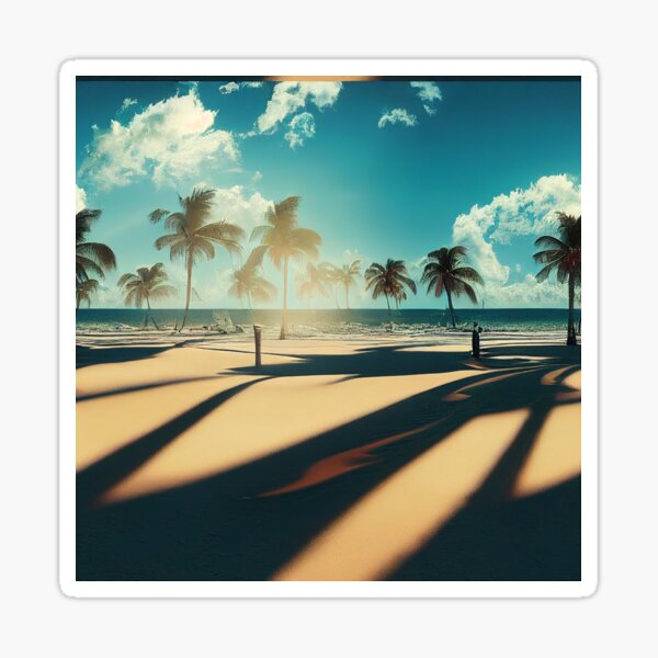 "Hawaiian Beach Scene" Sticker for Sale by javamartini | Redbubble