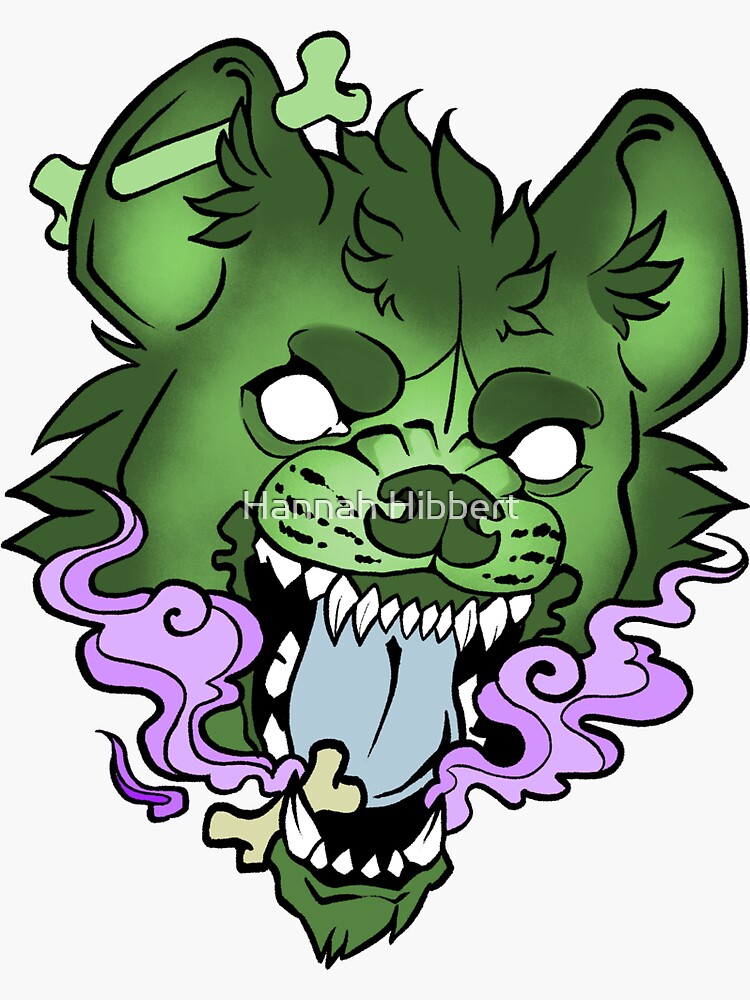 "Ghost Hyena" Sticker for Sale by soundandscar | Redbubble
