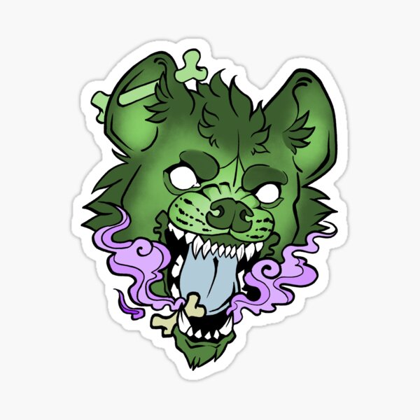 "Ghost Hyena" Sticker for Sale by soundandscar | Redbubble