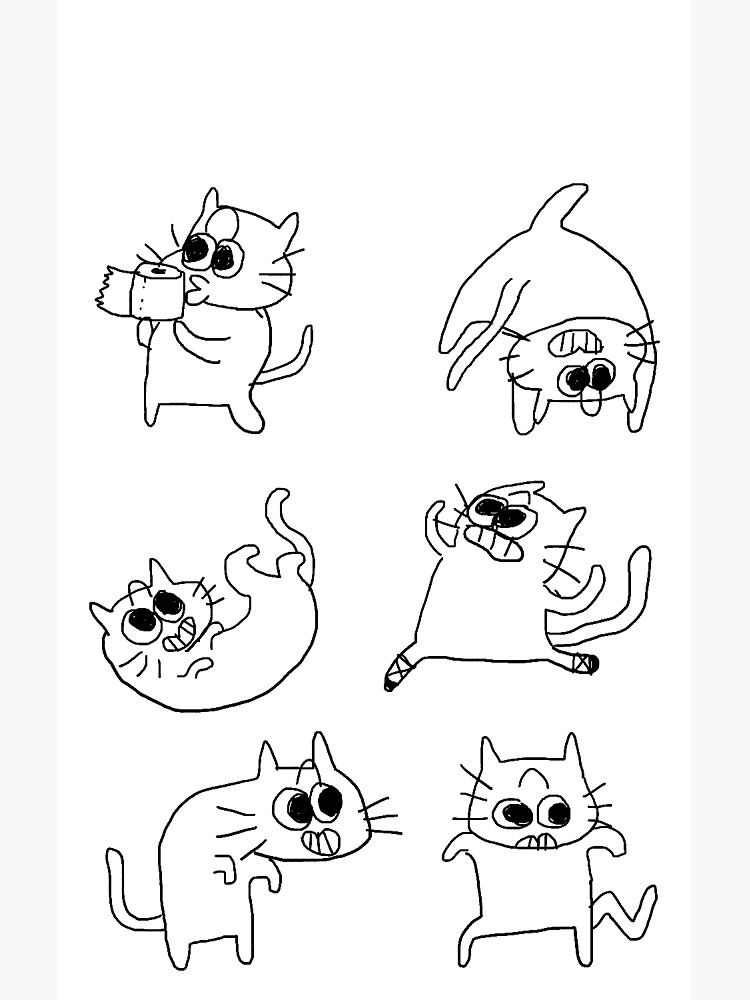 "ugly cats" Sticker for Sale by couiki | Redbubble