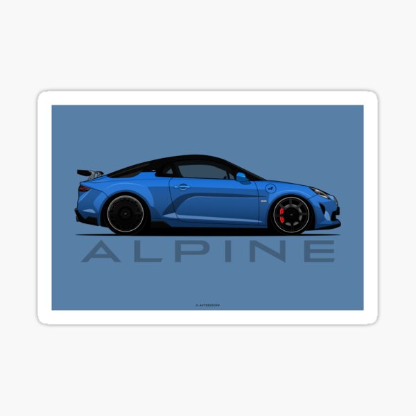 "Poster Alpine A110R" Sticker for Sale by JI-AutoDesign | Redbubble