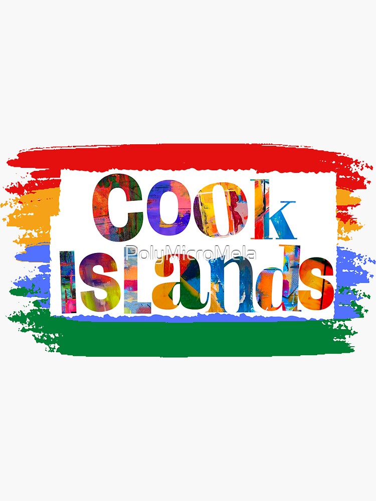 "Paint Cook Islands" Sticker for Sale by PolyMicroMela | Redbubble
