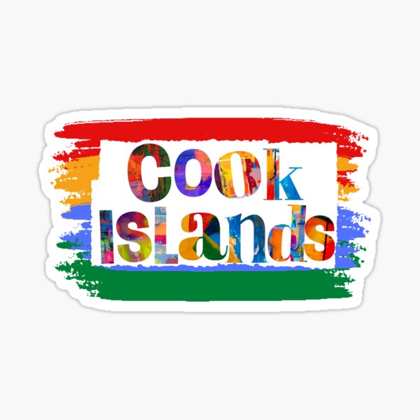 "Paint Cook Islands" Sticker for Sale by PolyMicroMela | Redbubble