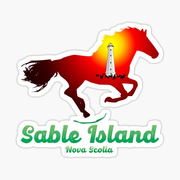 "Sable Island wild horses" Sticker for Sale by SoulSafe | Redbubble