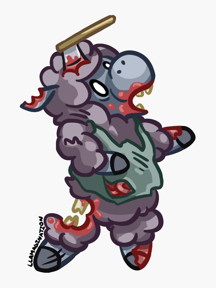 "Llama Zombie!" Sticker for Sale by Llamagination | Redbubble