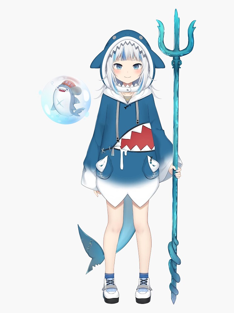 "Gawr Gura Full Body Sticker" Sticker for Sale by UwU-Senpai | Redbubble