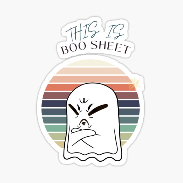 " This Is Boo Sheet Ghost Retro Halloween Costume vintage" Sticker for ...