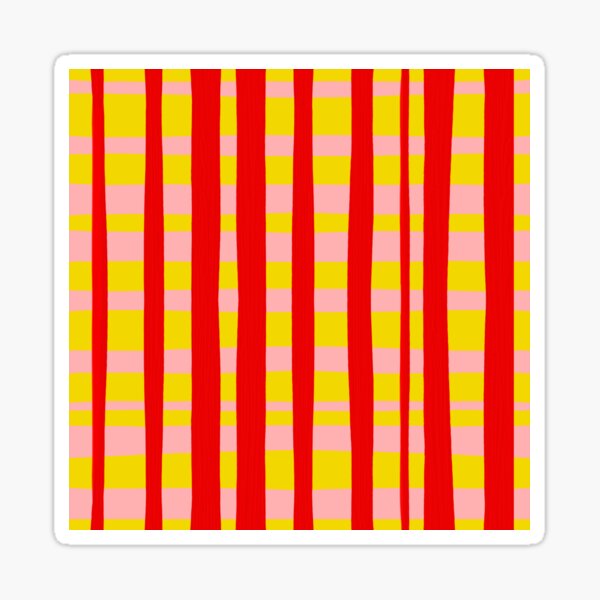 "Vertical red lines" Sticker for Sale by rupydetequila | Redbubble