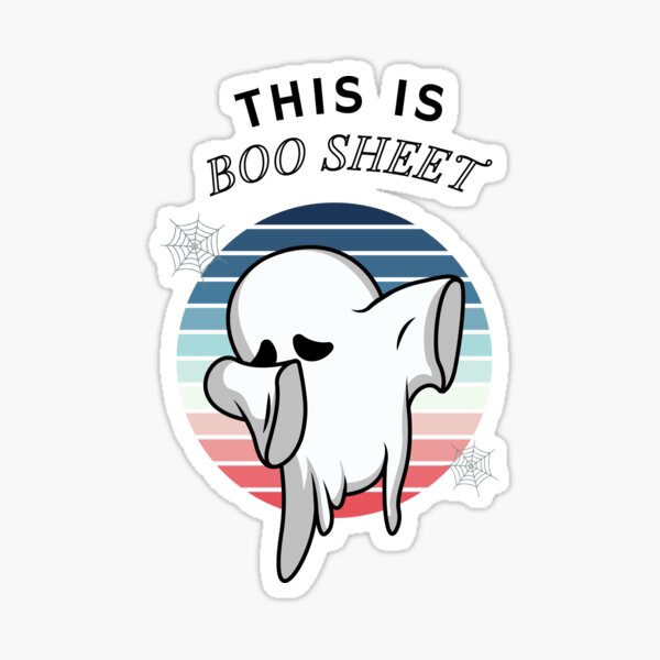 "This Is Boo Sheet Ghost Retro Halloween Costume vintage" Sticker for ...
