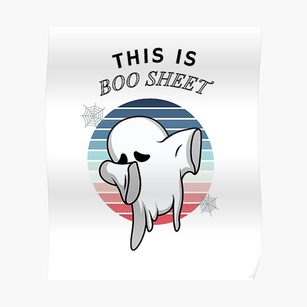 "This Is Boo Sheet Ghost Retro Halloween Costume vintage" Poster for ...