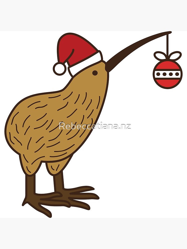 "New Zealand Christmas Kiwi" Poster for Sale by rebeccatiana | Redbubble