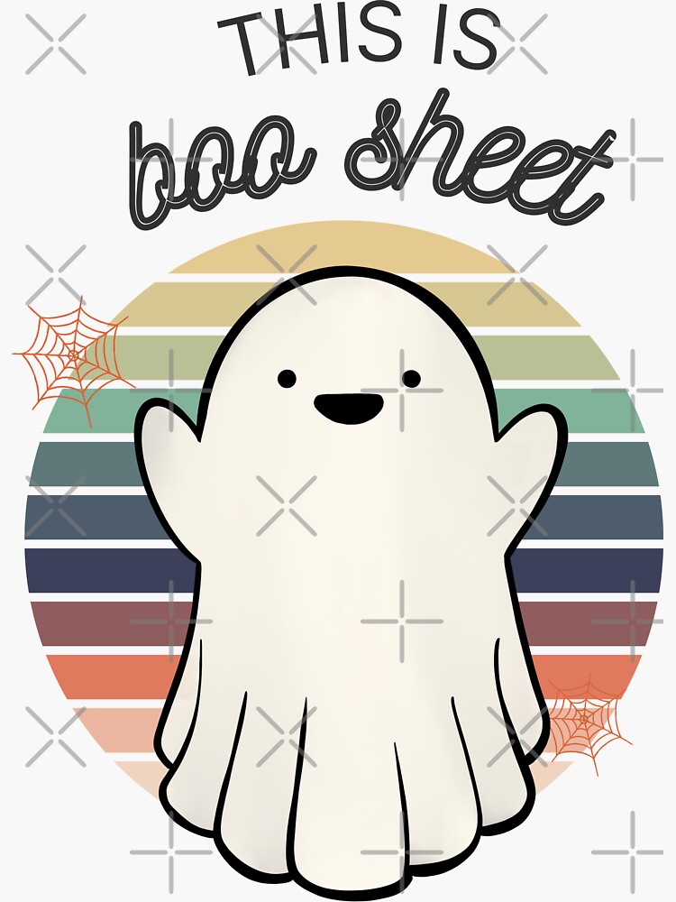 "This Is Boo Sheet Ghost Retro Halloween Costume vintage" Sticker for ...