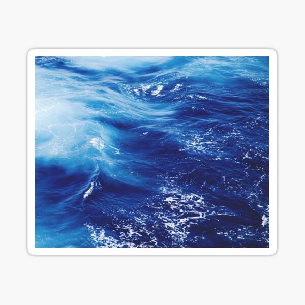 "Dark blue ocean waves " Sticker for Sale by Krishnaviart | Redbubble
