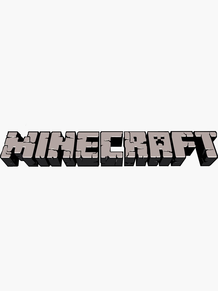 "Minecraft logo" Sticker for Sale by BridieRitchi | Redbubble
