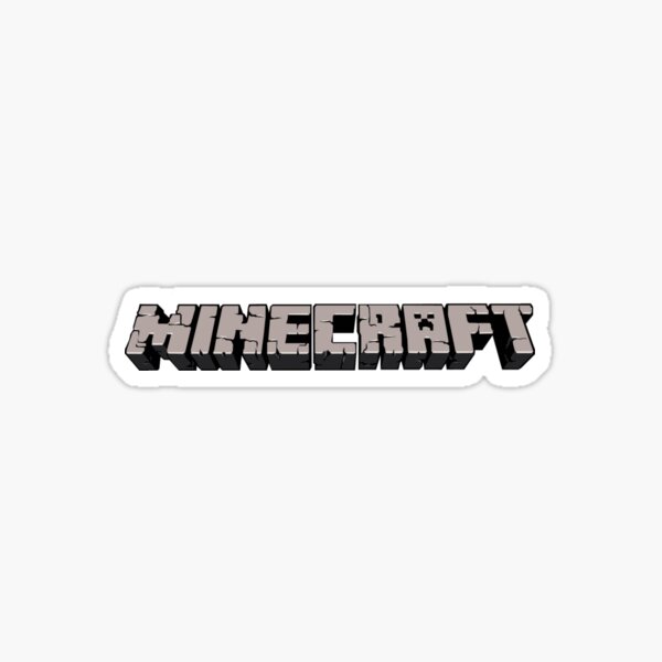 "Minecraft logo" Sticker for Sale by BridieRitchi | Redbubble