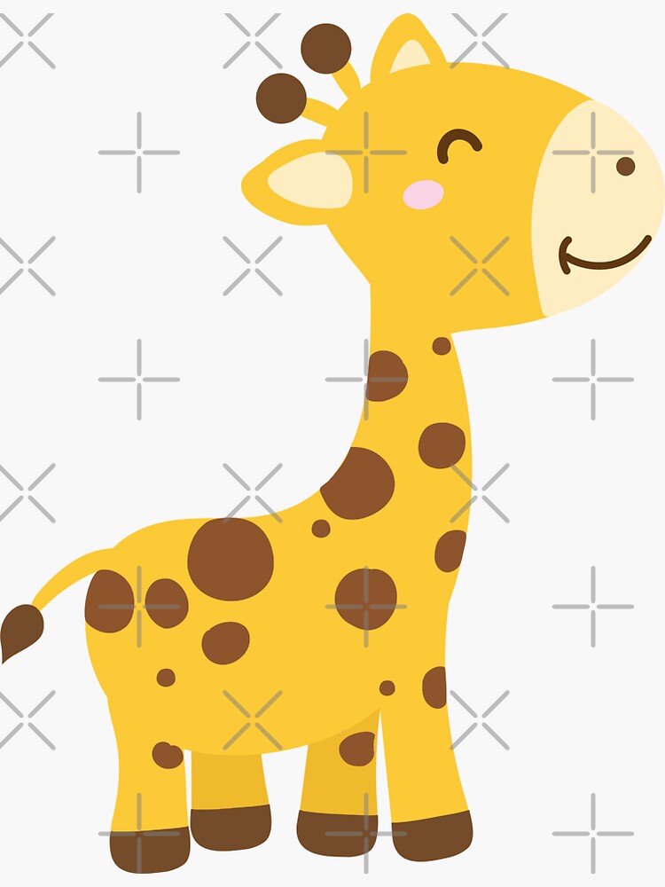 "Cute baby giraffe" Sticker for Sale by CorneliusDesign | Redbubble