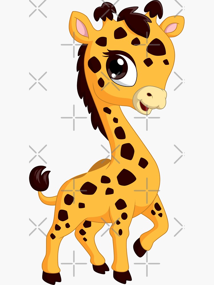 "Cute baby giraffe" Sticker for Sale by CorneliusDesign | Redbubble