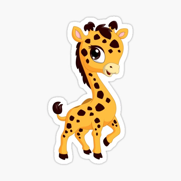 "Cute baby giraffe" Sticker for Sale by CorneliusDesign | Redbubble