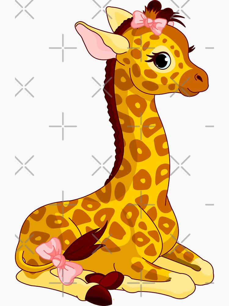 "Cute baby giraffe" Sticker for Sale by CorneliusDesign | Redbubble