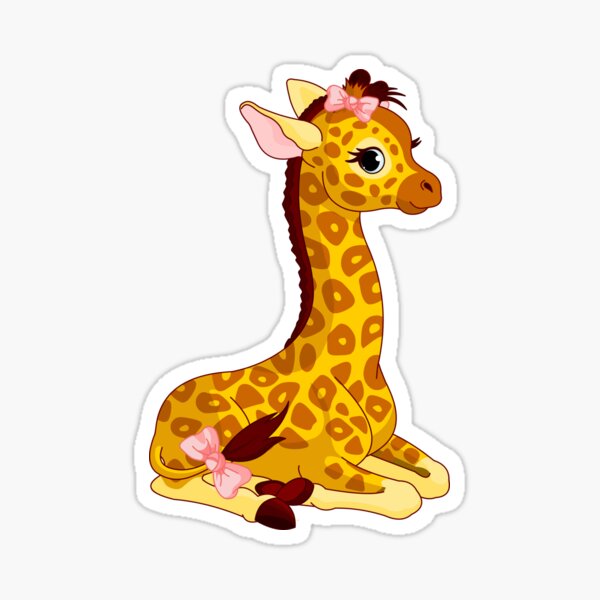 "Cute baby giraffe" Sticker for Sale by CorneliusDesign | Redbubble