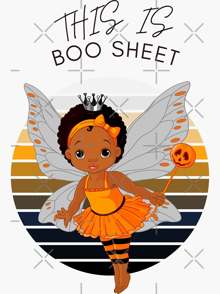 " This Is Boo Sheet fairy Retro Halloween Costume vintage" Sticker for ...