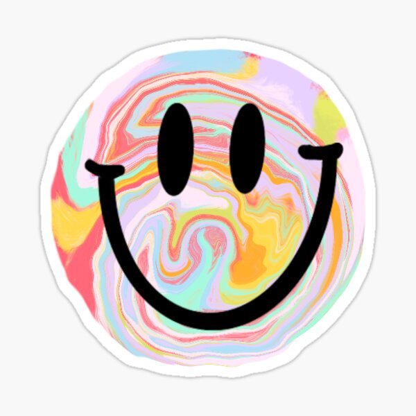 "Pastel Rainbow Smiley Face" Sticker for Sale by twinkly-biscuit ...