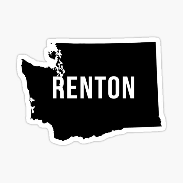 "Renton, Washington Silhouette" Sticker for Sale by CartoCreative ...