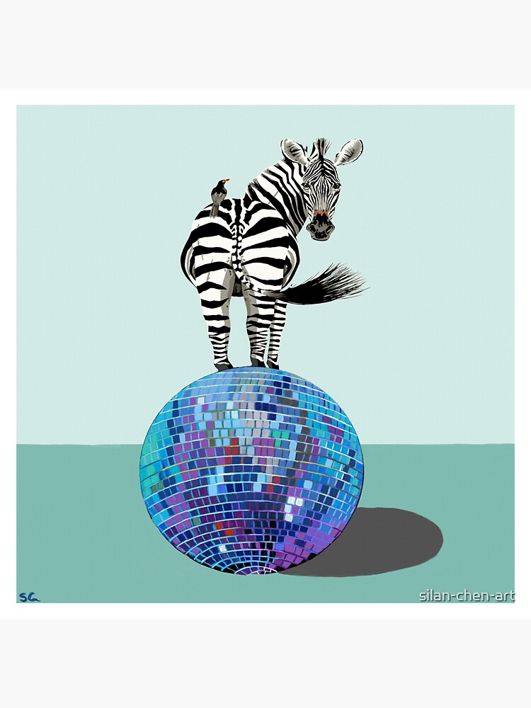 "Animal disco" Sticker for Sale by silan-chen-art | Redbubble