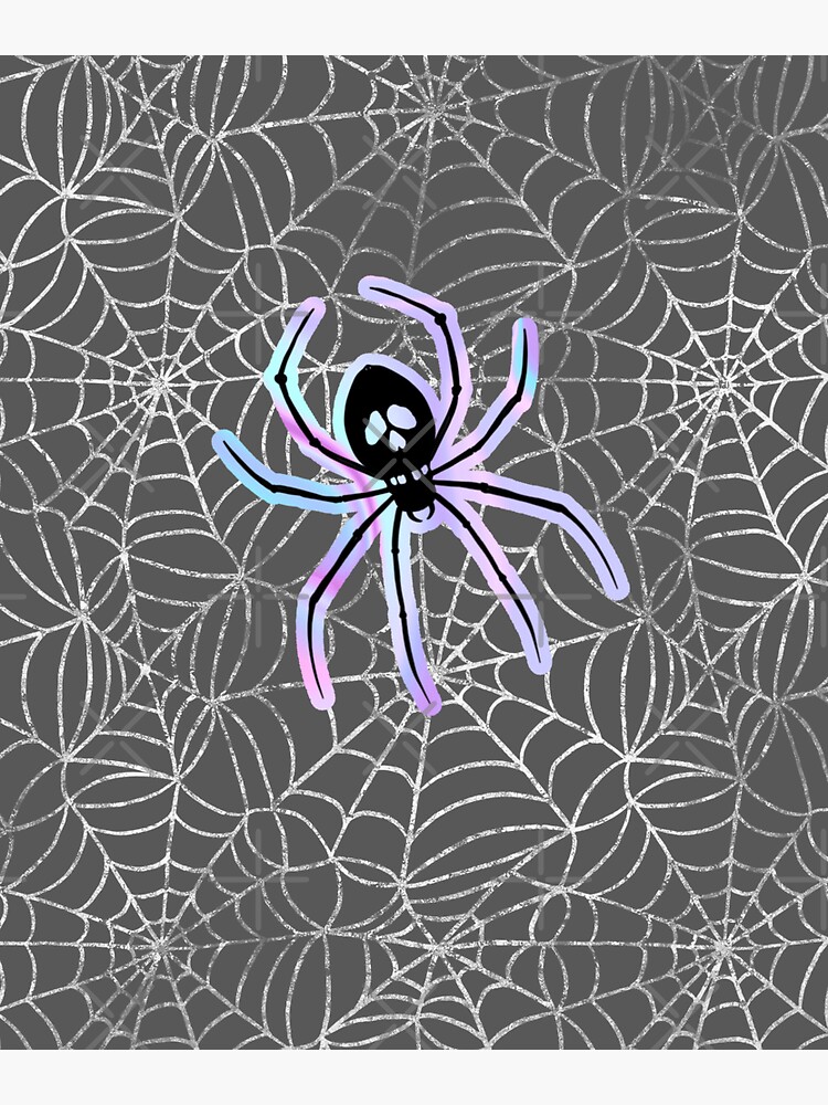 "halloween creepy spider - holographic " Sticker for Sale by ...