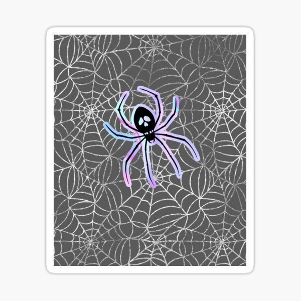 "halloween creepy spider - holographic " Sticker for Sale by ...