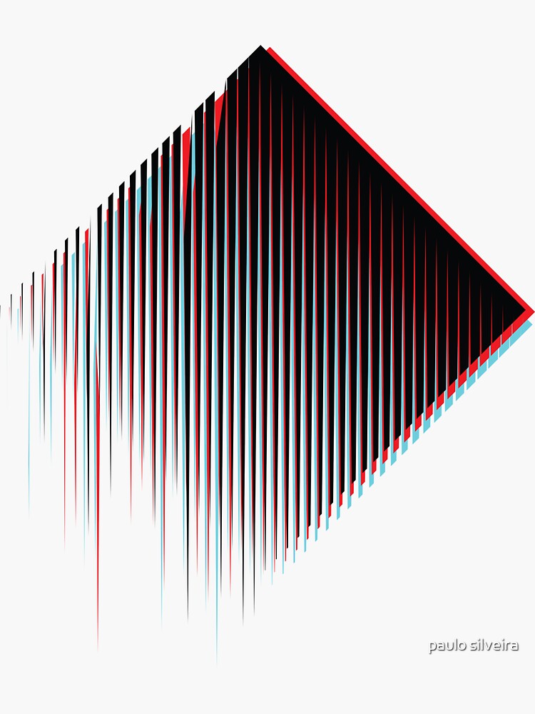 "3D Minimal Techno Chaos. Modern Art." Sticker for Sale by hypnotzd ...