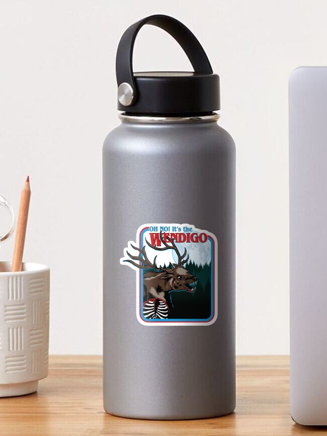 "OH NO! It's The Wendigo! Funny Wendigo Cryptid" Sticker for Sale by ...