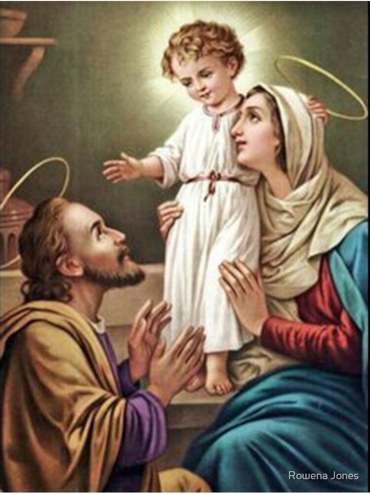 "Young Jesus Mother Mary and Joseph Religious" Poster for Sale by ...