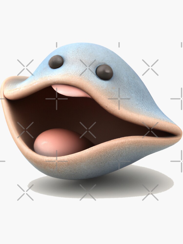"3D rendering of a Happy Smiling Clam" Sticker for Sale by ...