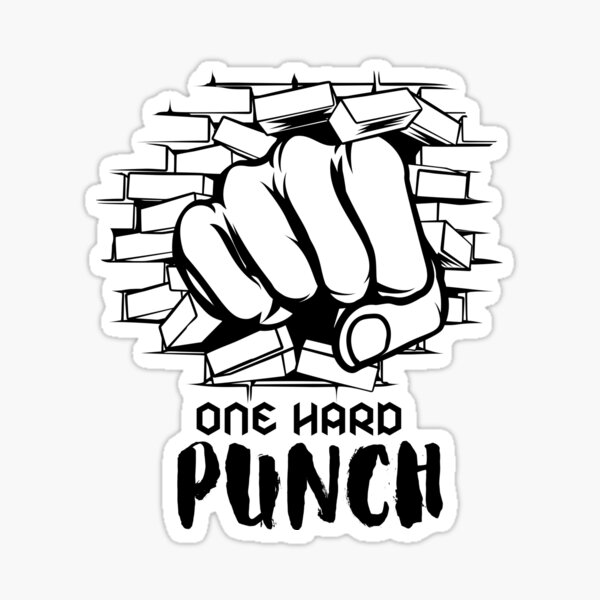 "One Hard Punch" Sticker for Sale by quirkydez | Redbubble