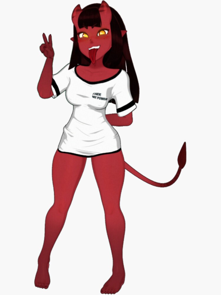 "Meru The Succubus cute girl" Sticker for Sale by GeovaGoodwin | Redbubble