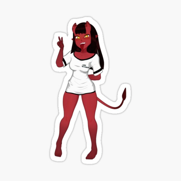 "Meru The Succubus cute girl" Sticker for Sale by GeovaGoodwin | Redbubble