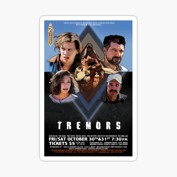 "" Tremors Poster"" Sticker for Sale by YvonnewLow | Redbubble